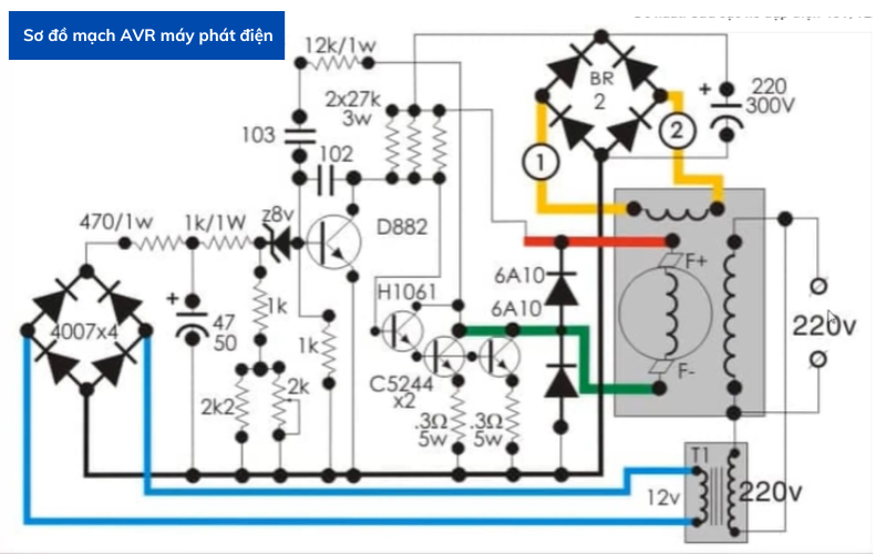 sơ đồ mạch avr máy phát điện – Hyundai Power Products